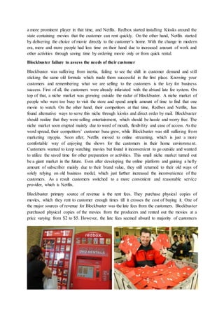 How blockbuster failed strategically | DOCX