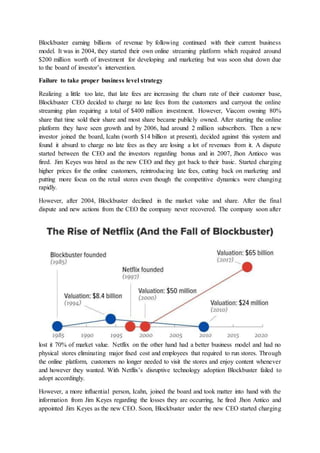 How blockbuster failed strategically | DOCX
