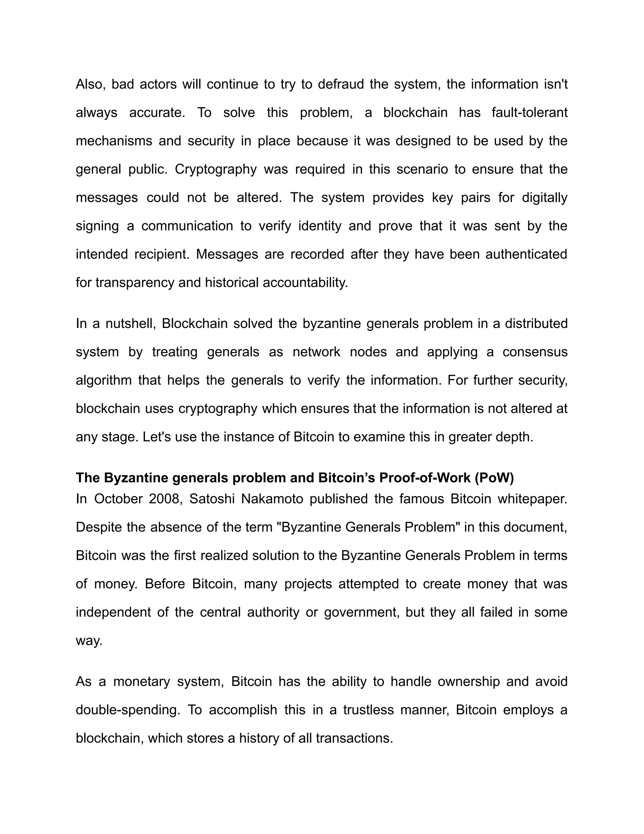 How Blockchain solves the Byzantine Generals Problem.pdf