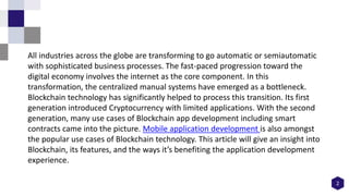 How Blockchain Technology affects Mobile Application Development ...
