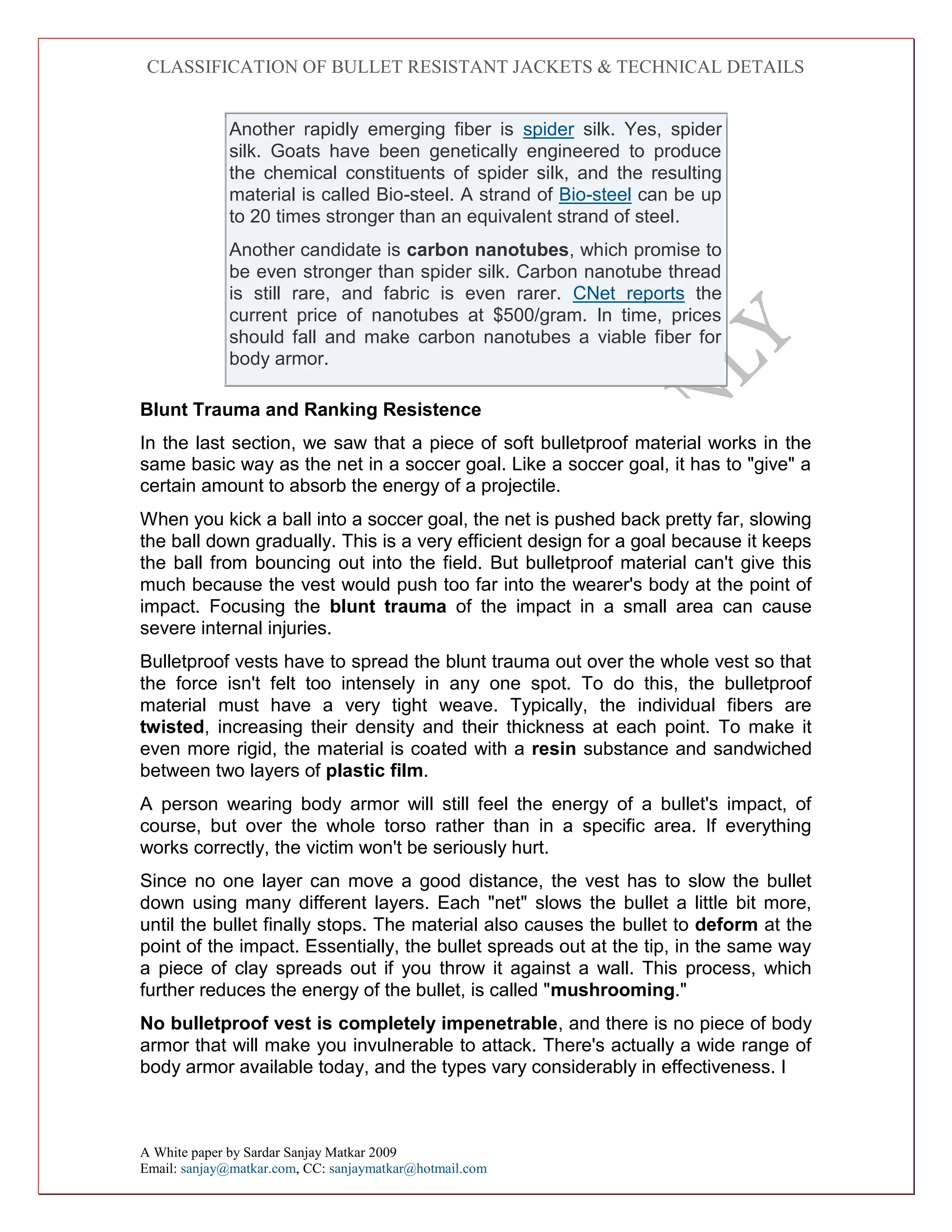 How Body Armor Works | PDF