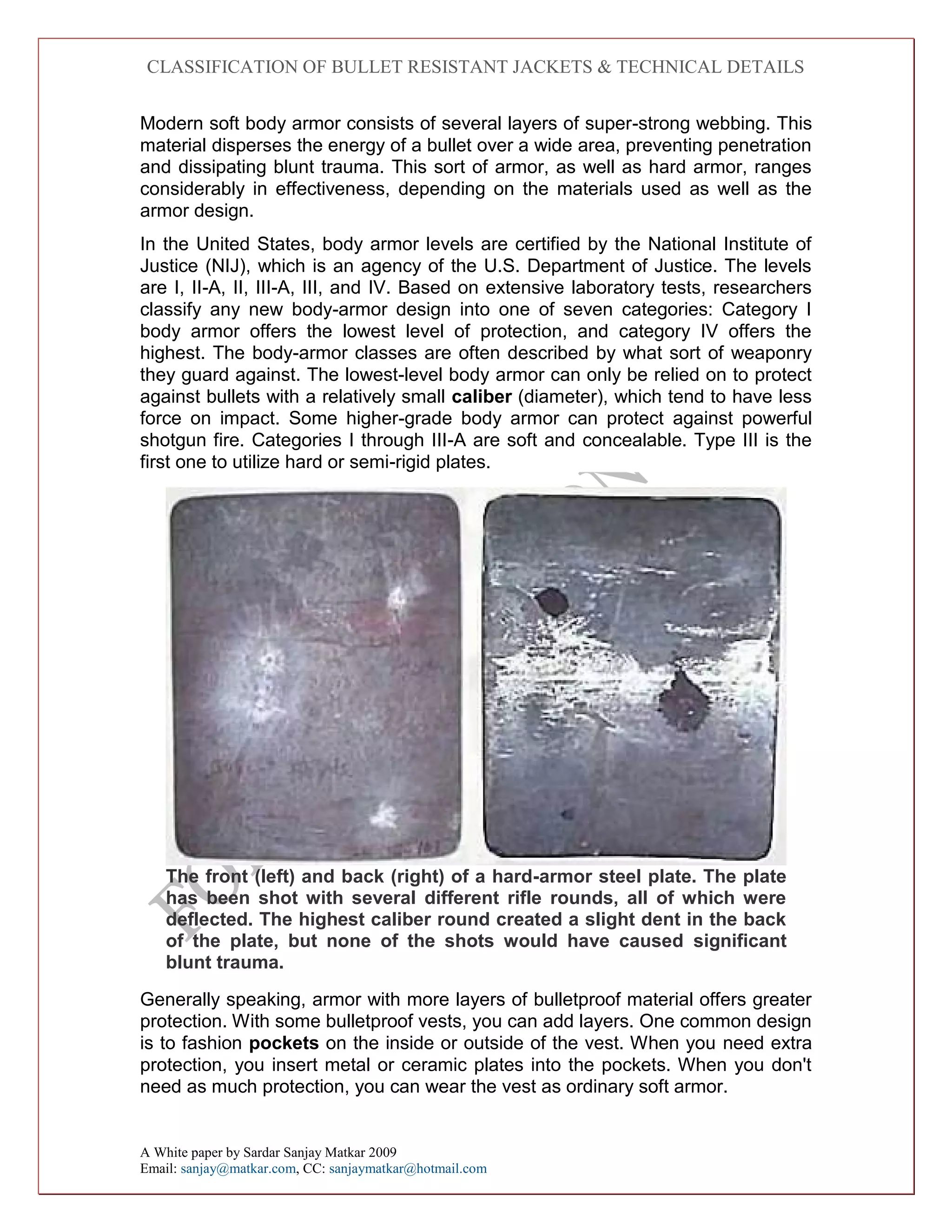 How Body Armor Works | PDF