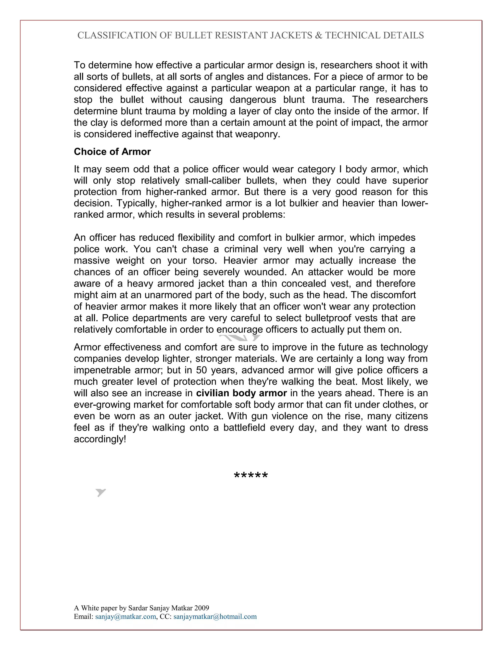 How Body Armor Works | PDF