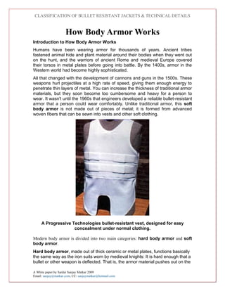How Body Armor Works | PDF