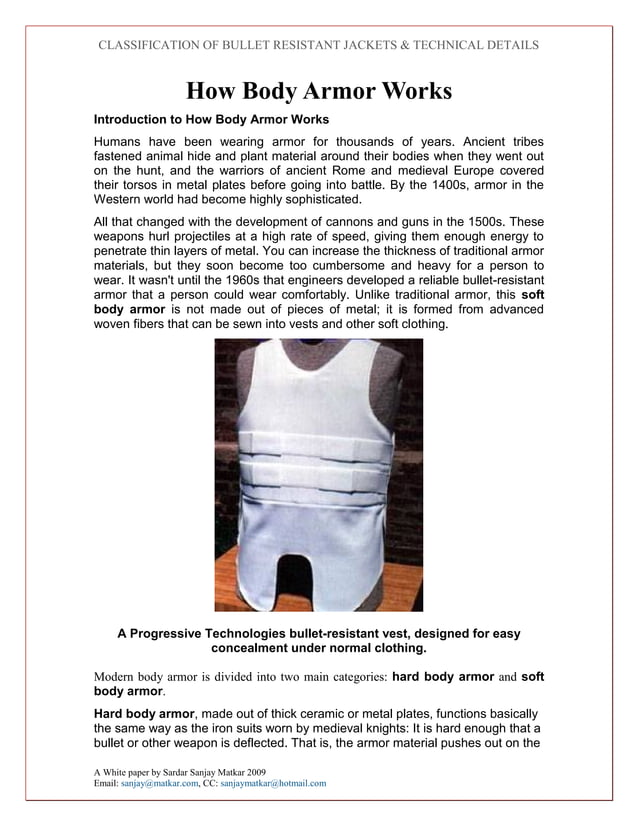 How Body Armor Works | PDF