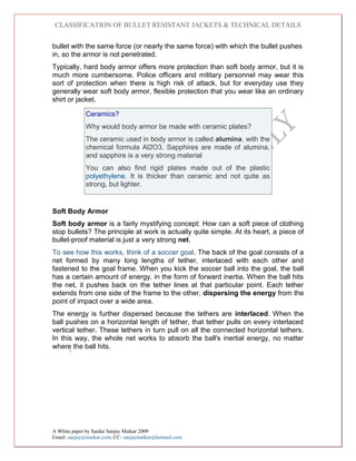 How Body Armor Works | PDF