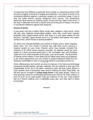 How Body Armor Works | PDF