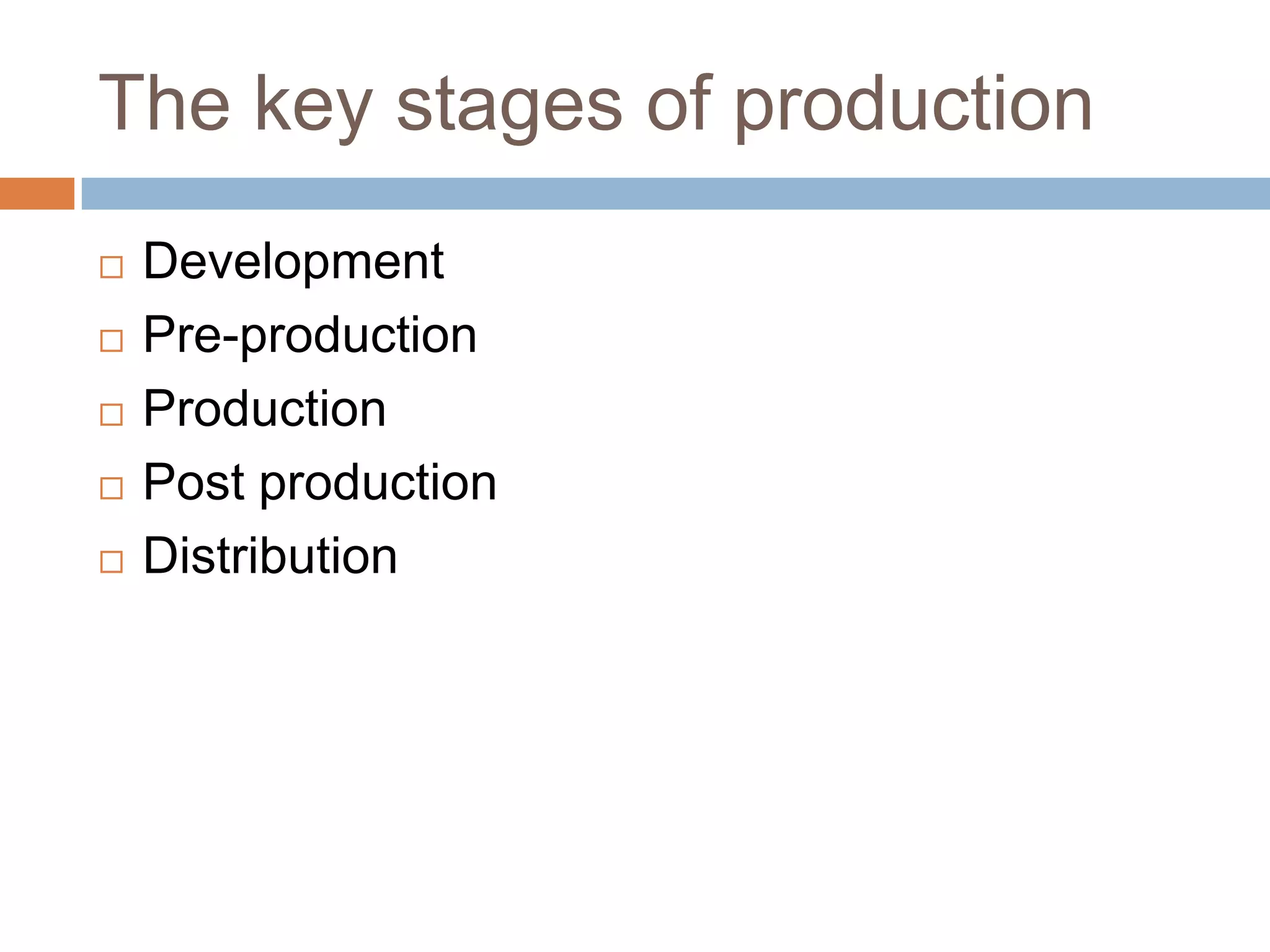 Stages of production | PPTX | Video Production | Content Production