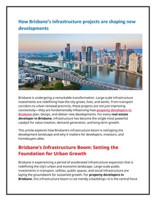 How Brisbane’s infrastructure projects are shaping new developments.docx