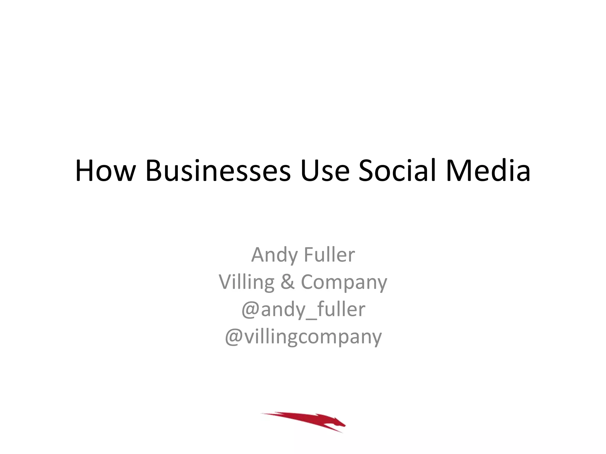 How businesses use social media | PPT
