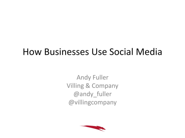 How businesses use social media | PPTX