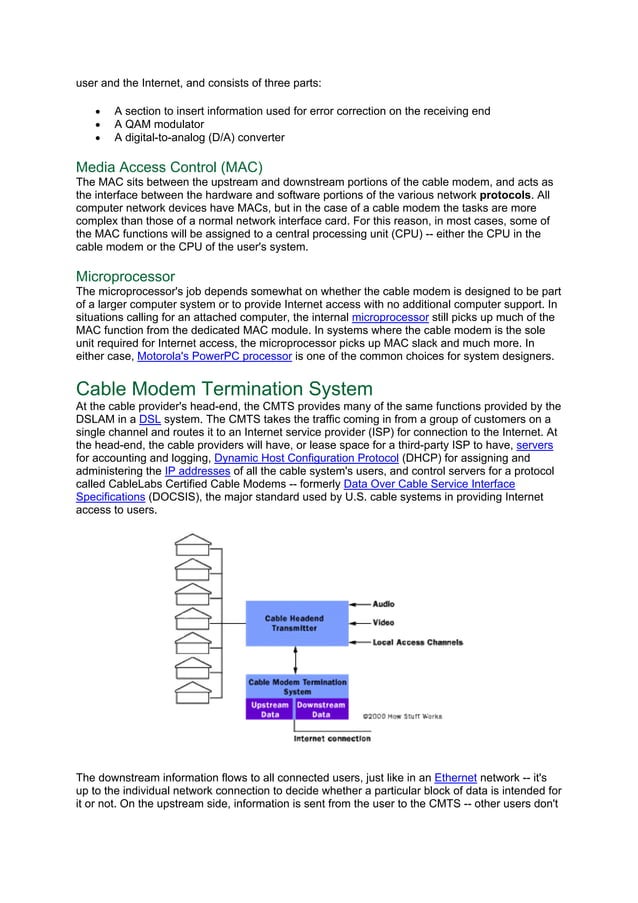 How cable modems work | PDF | Computer Networking | Computing