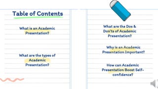 How can Academic Presentation Boost Self-confidence | PPTX