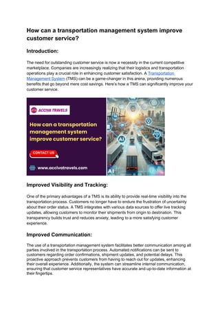 How can a transportation management system improve customer service.docx