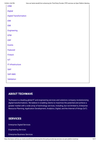 How can banks benefit from enhancing the Third-Party Provider (TPP ...