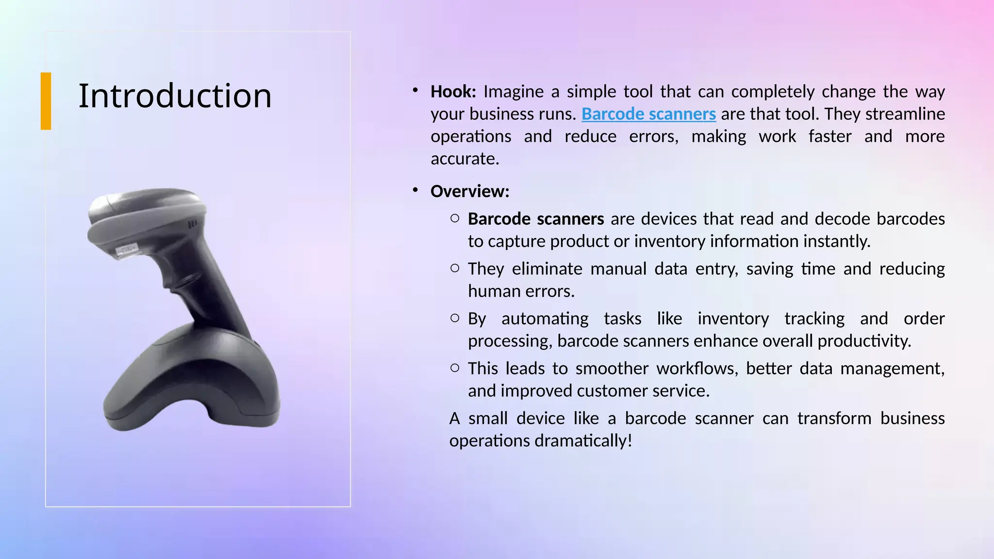 How Can Barcode Scanners Improve Operational Efficiency? | PPT | Free ...