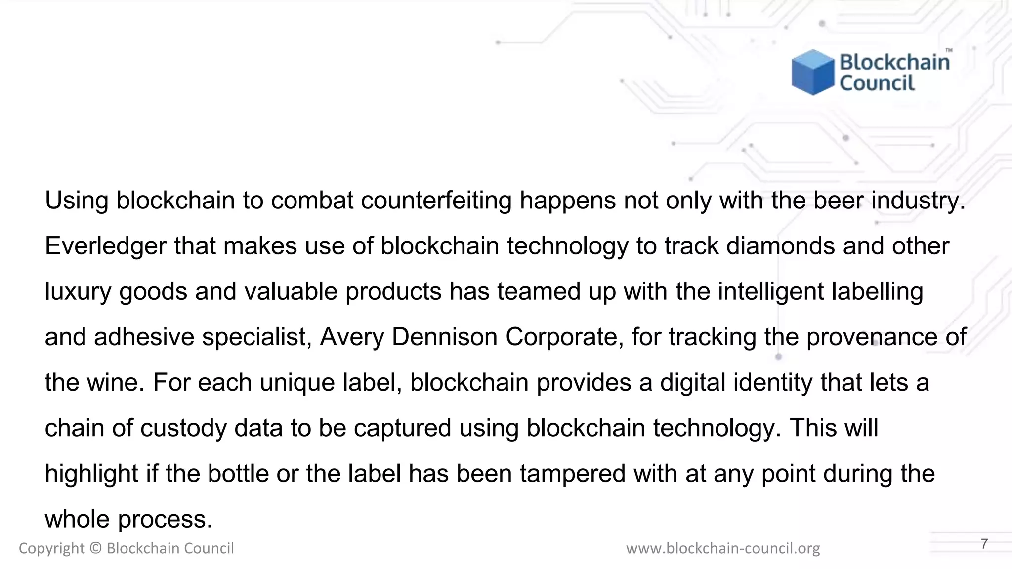 How can blockchain technology combat counterfeit booze | PPTX | Alcoholic Beverages | Food & Drink