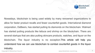 How can blockchain technology combat counterfeit booze | PPTX | Alcoholic Beverages | Food & Drink