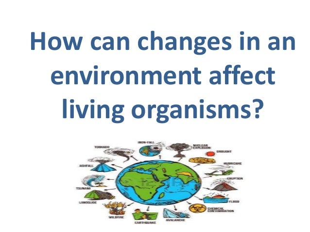 How can changes in an environment affect living