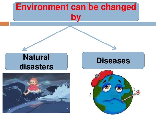 How can changes in an environment affect living?