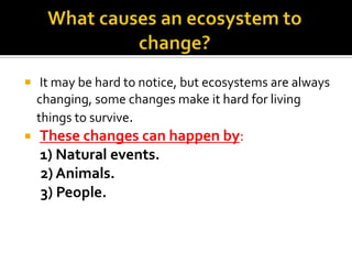 How can changes in an environment affect the | PPTX