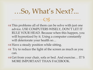 How can computers affect our health | PPTX