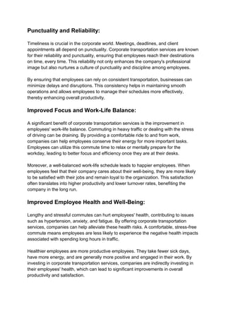 How can corporate cab services improve employee productivity and ...