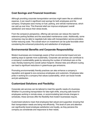 How can corporate cab services improve employee productivity and ...
