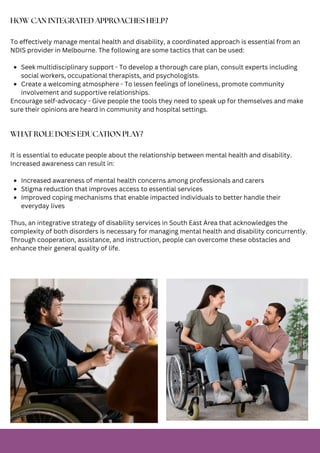 How Can Disability and Mental Health Be Managed Simultaneously? | PDF