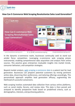 How Can E-Commerce Web Scraping Revolutionize Sales Lead GenerationPPT ...