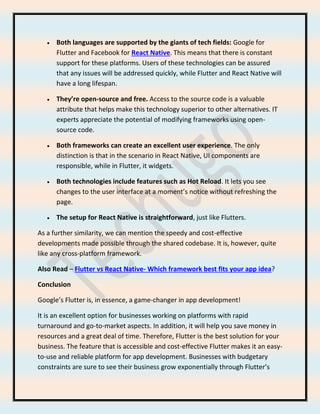 How Can Flutter App Benefit Your Business Processes. | PDF