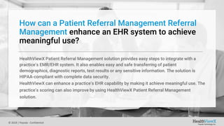 How Can Hospitals Improve Their Patient Referral Management By Complying With Meaningful Use? | PPT