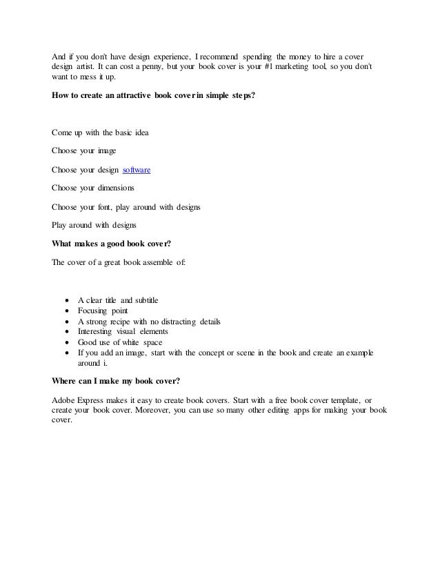How Can I Design My Own Book Cover docx How Can I Design My Own Book Cover docx