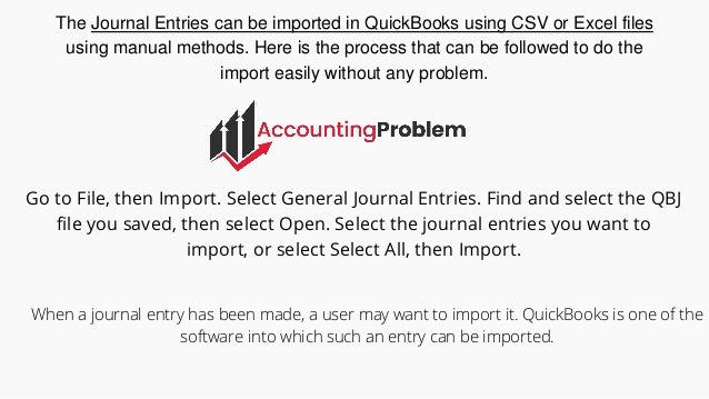 How Can I Import Journal Entry into QuickBooks Online from Excel ...