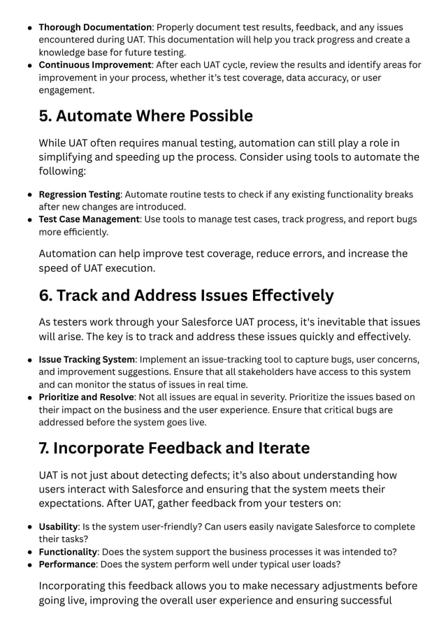 How Can I Improve My Salesforce UAT Testing Process | PDF