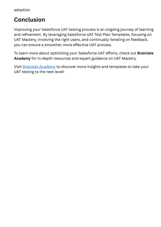 How Can I Improve My Salesforce UAT Testing Process | PDF
