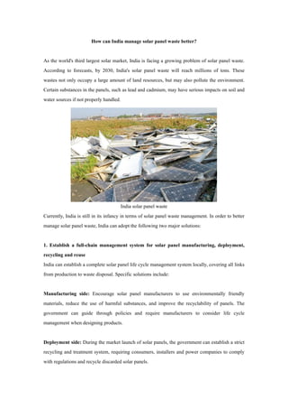 How can India manage solar panel waste better？.pdf