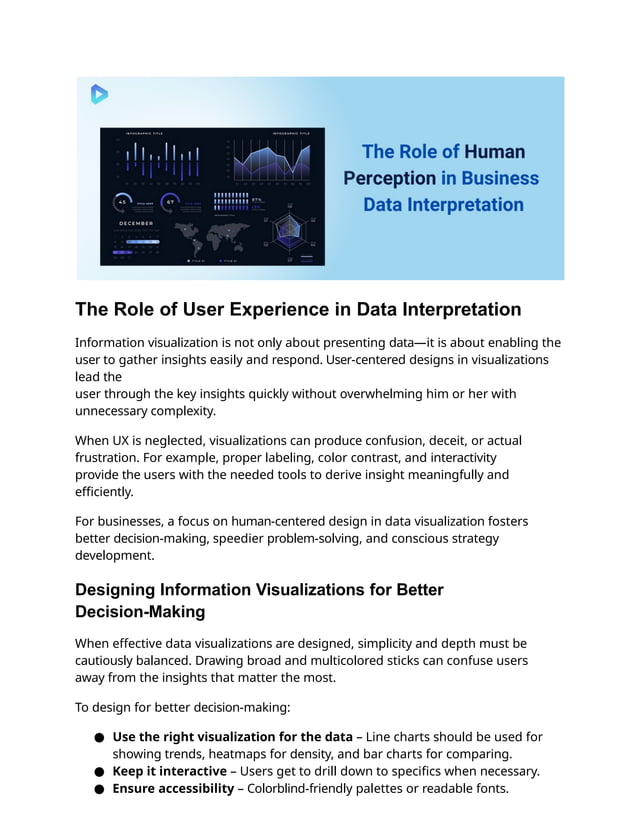 Information Visualization: Transforming Business Efficiency | PPTX