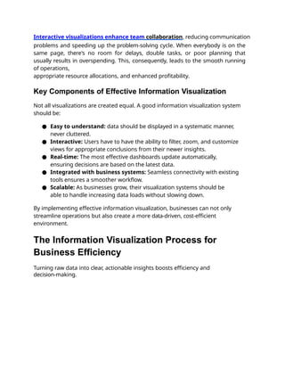 Information Visualization: Transforming Business Efficiency | PPTX