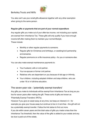 How to start reducing your Inheritance Tax (IHT) liability. | PDF