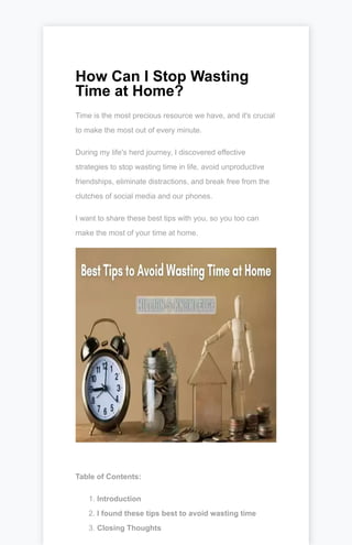 How to stop wasting time and be more productive.pdf