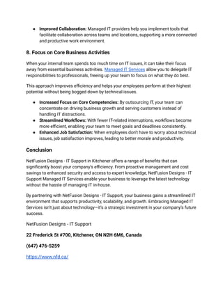 How Can Kitchener Managed IT Services Improve Your Company’s Efficiency ...