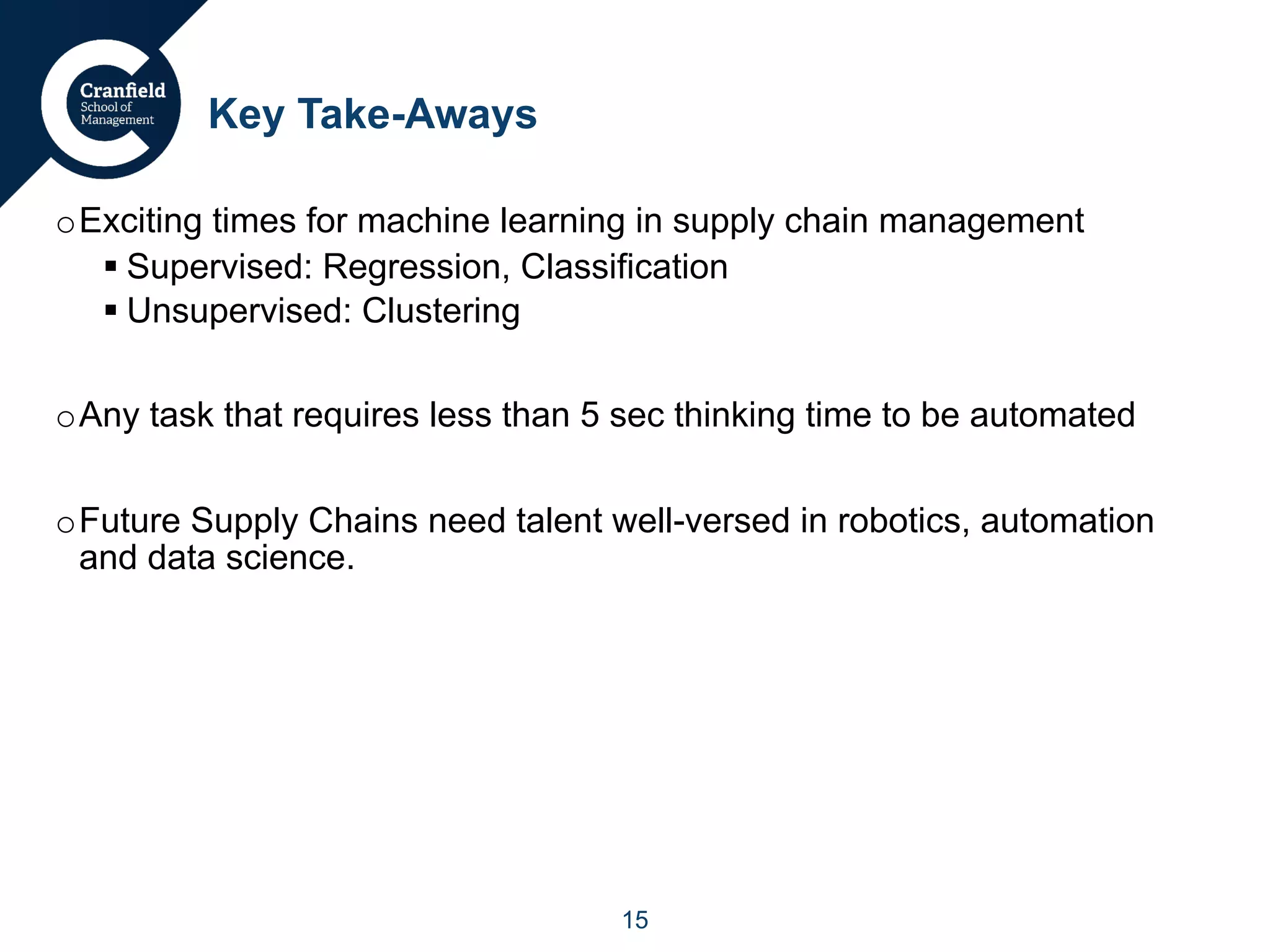 How can machine learning help coordinate the supply chain? | PDF