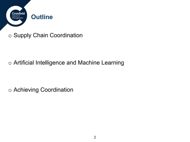 How can machine learning help coordinate the supply chain? | PPT