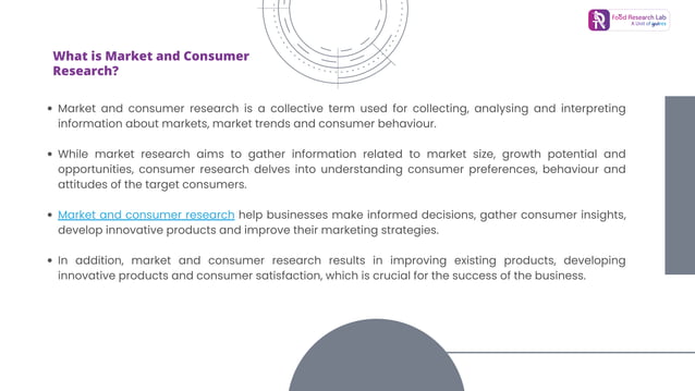 market and consumer research | PPT