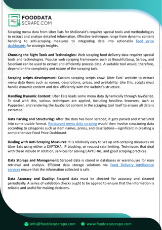 Menu Data Scraping from Uber Eats: McDonalds New Zealand Insights | PDF ...