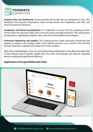 Menu Data Scraping from Uber Eats: McDonalds New Zealand Insights | PDF