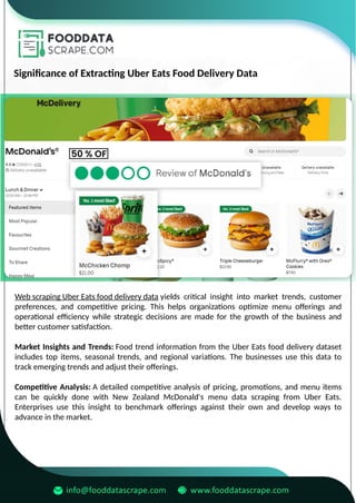 Menu Data Scraping from Uber Eats: McDonalds New Zealand Insights | PDF ...