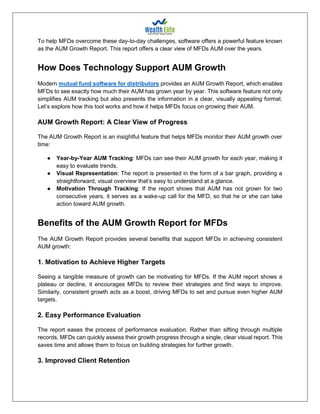 How Can MFDs Focus on AUM Growth With Mutual Fund Software for ...