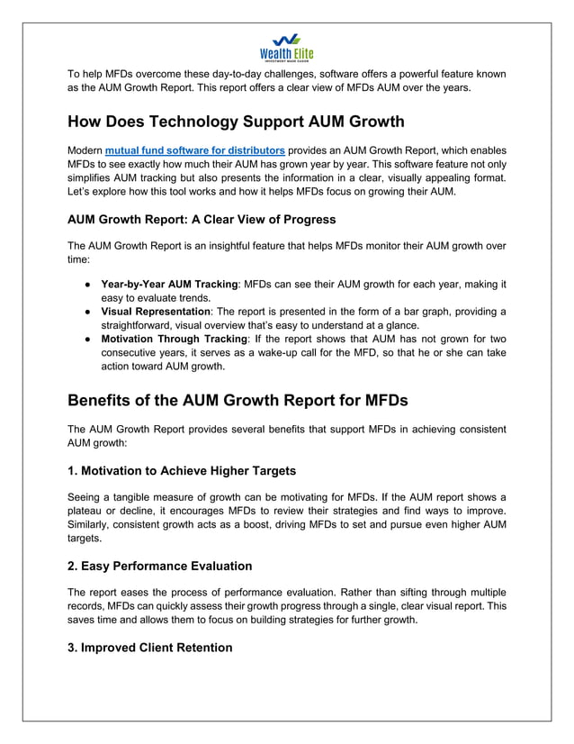 How Can MFDs Focus on AUM Growth With Mutual Fund Software for ...